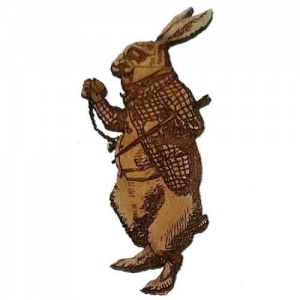 White Rabbit Style 2 - Alice in Wonderland Shapes